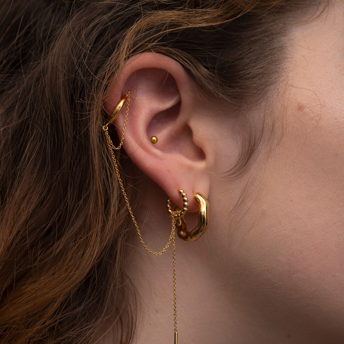 Cuff with Chain – PIERCED Online Piercing Jewellery Store